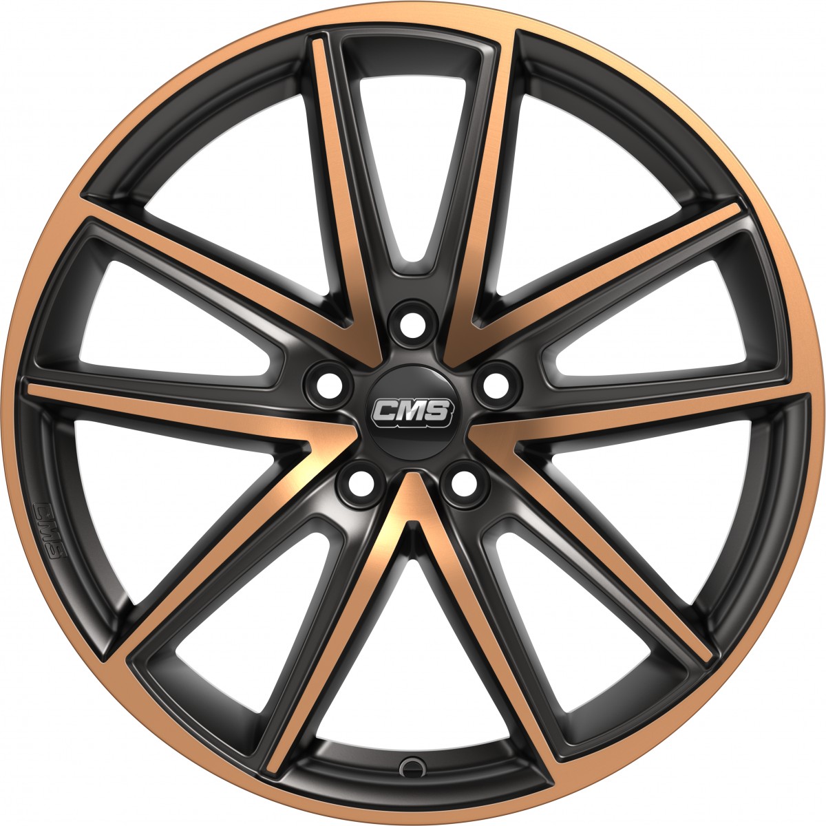 CMS C30 diamond black copper 7x17 ET45 - LK5/114.3 ML67.2 | Felge - Alu ...
