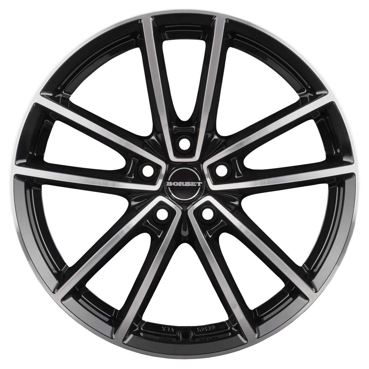 Borbet W black polished glossy 8x20 ET27 - LK5/112 ML66.7 | Felge - Alu ...