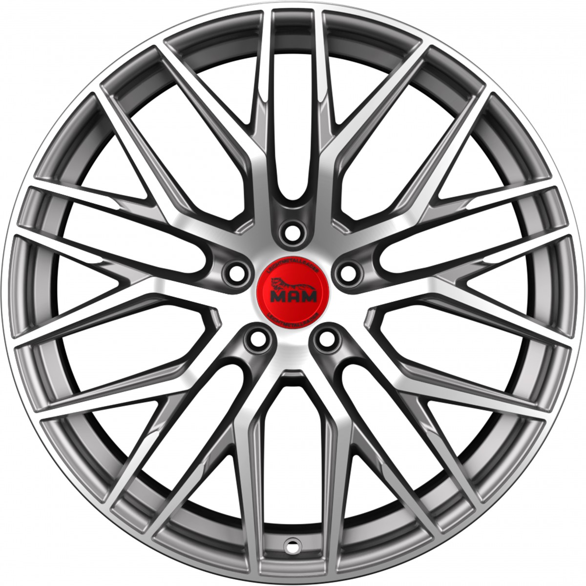 MAM RS4 palladium front polish 7.5x17 ET35 - LK5/112 ML66.6 | Felge ...
