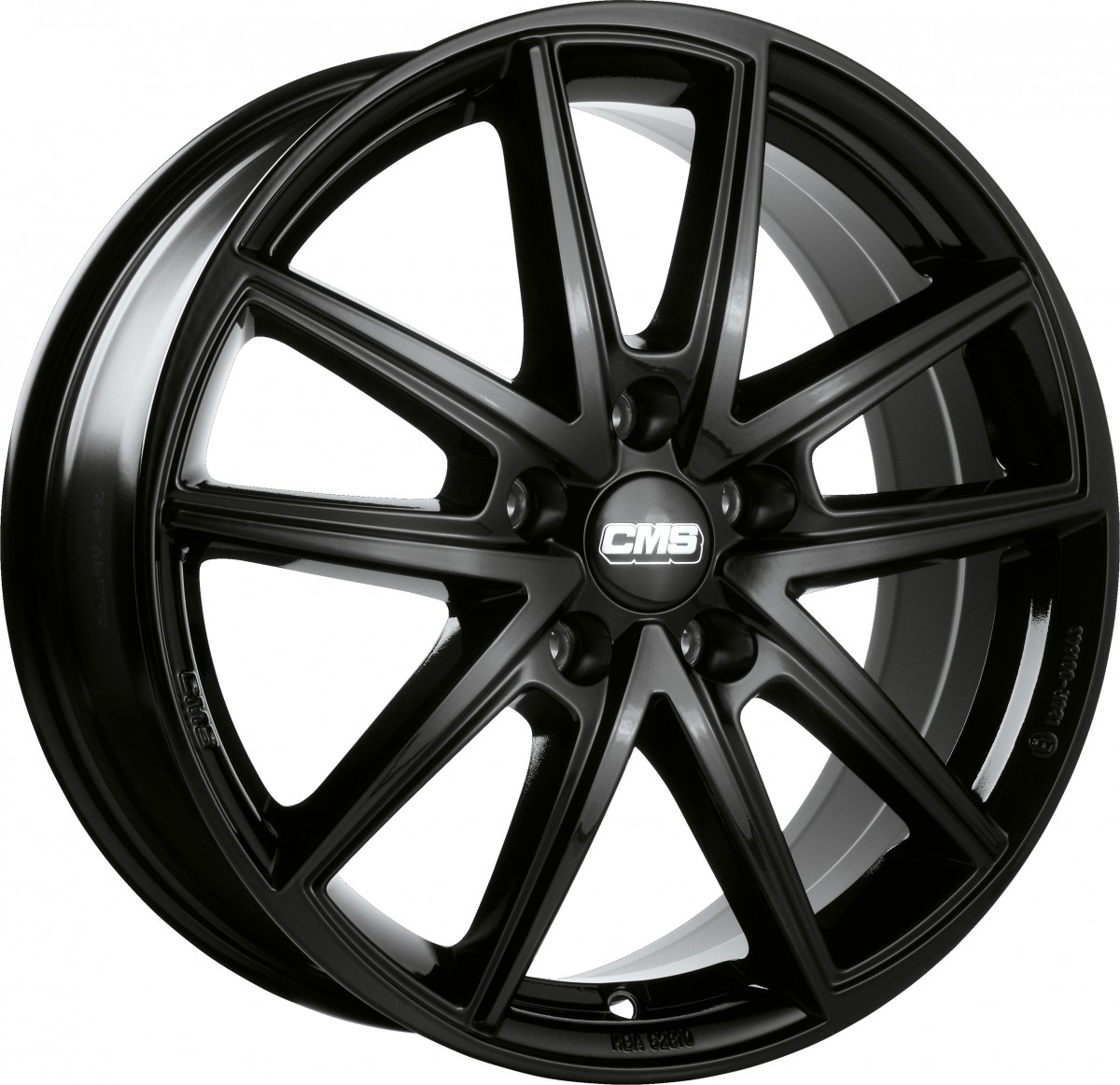 CMS C30 complete black gloss 6.5x16 ET50 - LK5/108 ML63.4 | Felge - Alu ...