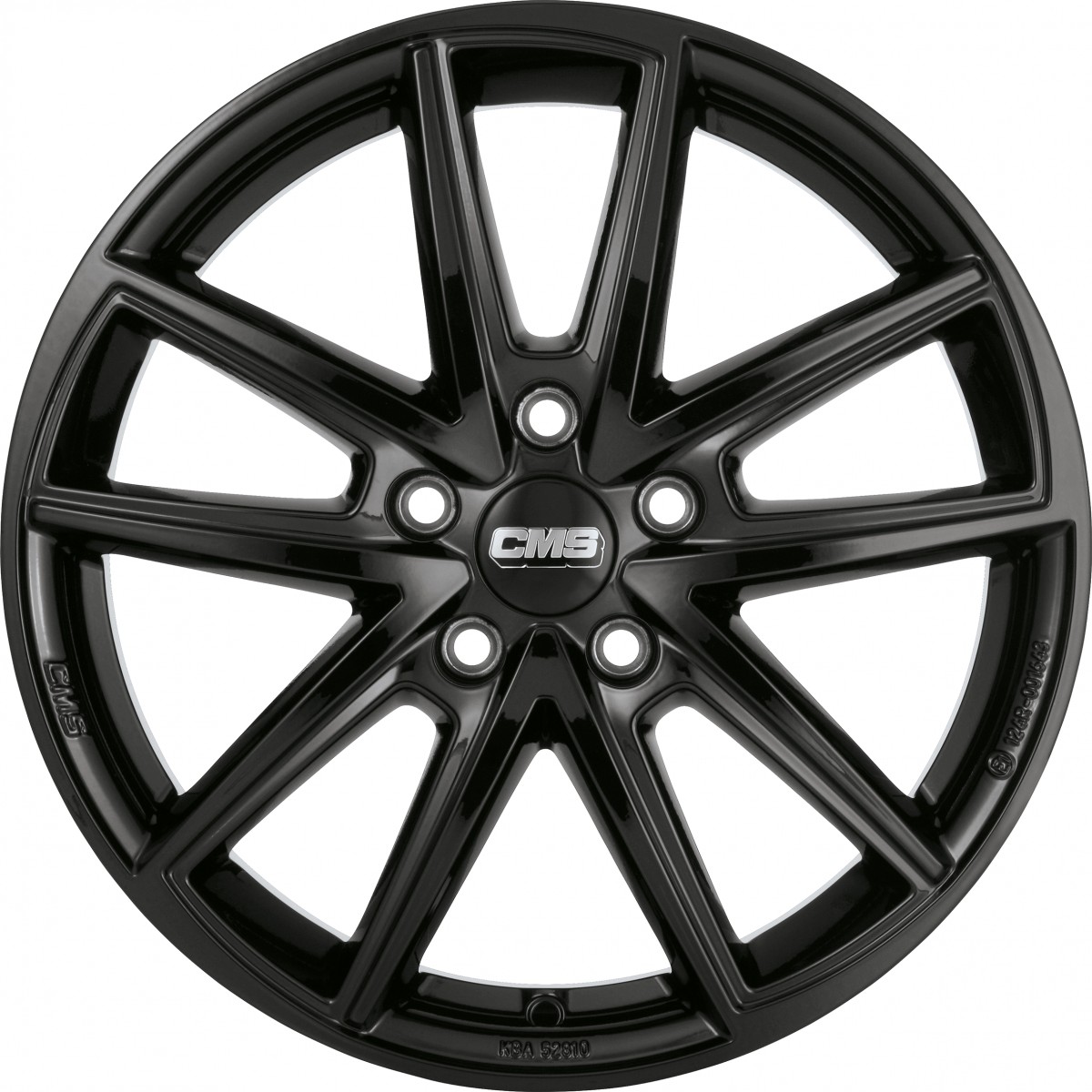 CMS C30 complete black gloss 6.5x16 ET50 - LK5/114.3 ML67.2 | Felge ...