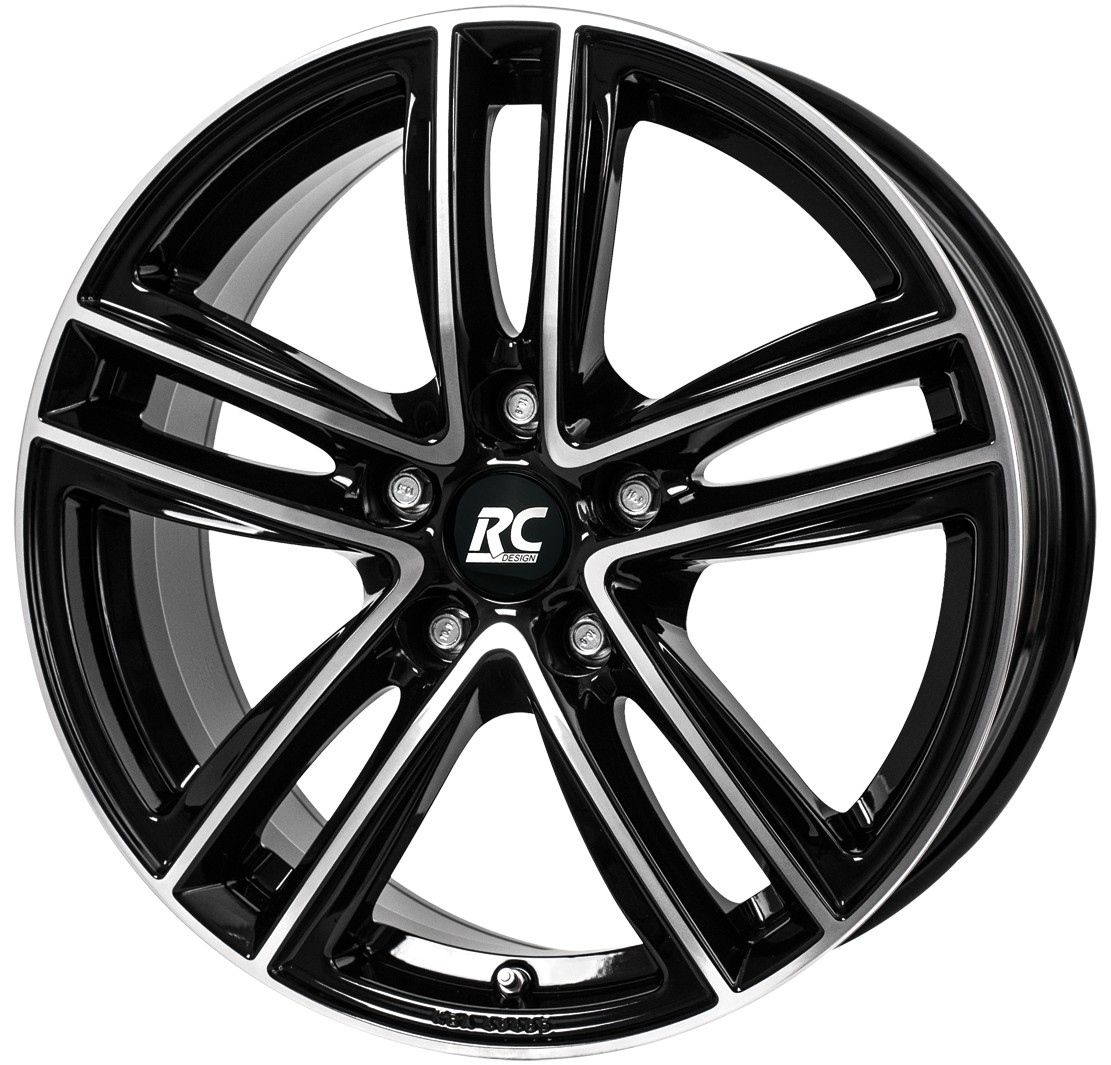 RC-Design RC27 schwarz front-poliert 6.5x16 ET44 - LK5/114.3 ML66.1 ...
